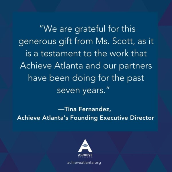 Achieve Atlanta Receives $8 Million Investment from MacKenzie Scott